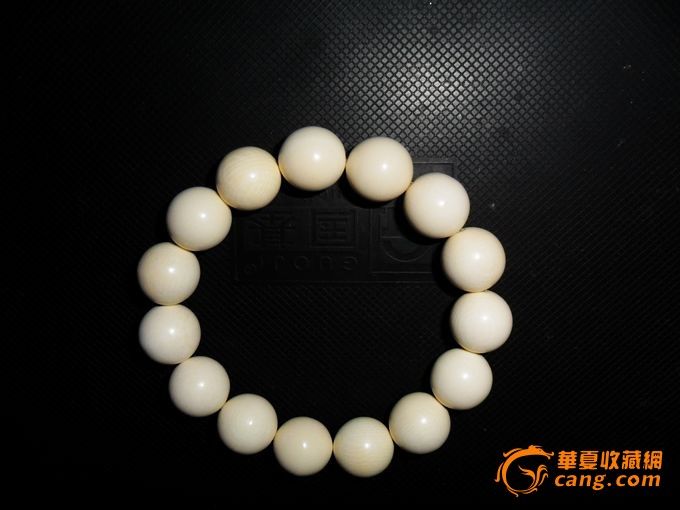 泰国象牙手链,象牙珠手链,黑檀木白象牙_大山谷图库